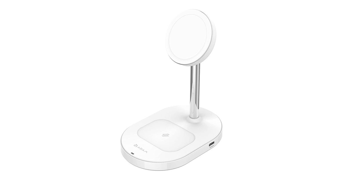 Adam Elements Omnia M2+ Magsafe 2+1 Wireless Charging Station - White ...